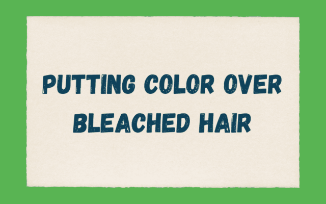Putting Color Over Bleached Hair | Step-by-Step Guide