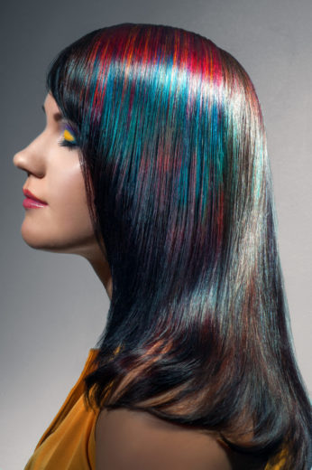 Oil Slick Hair Color | Try This Iridescent Color Trend